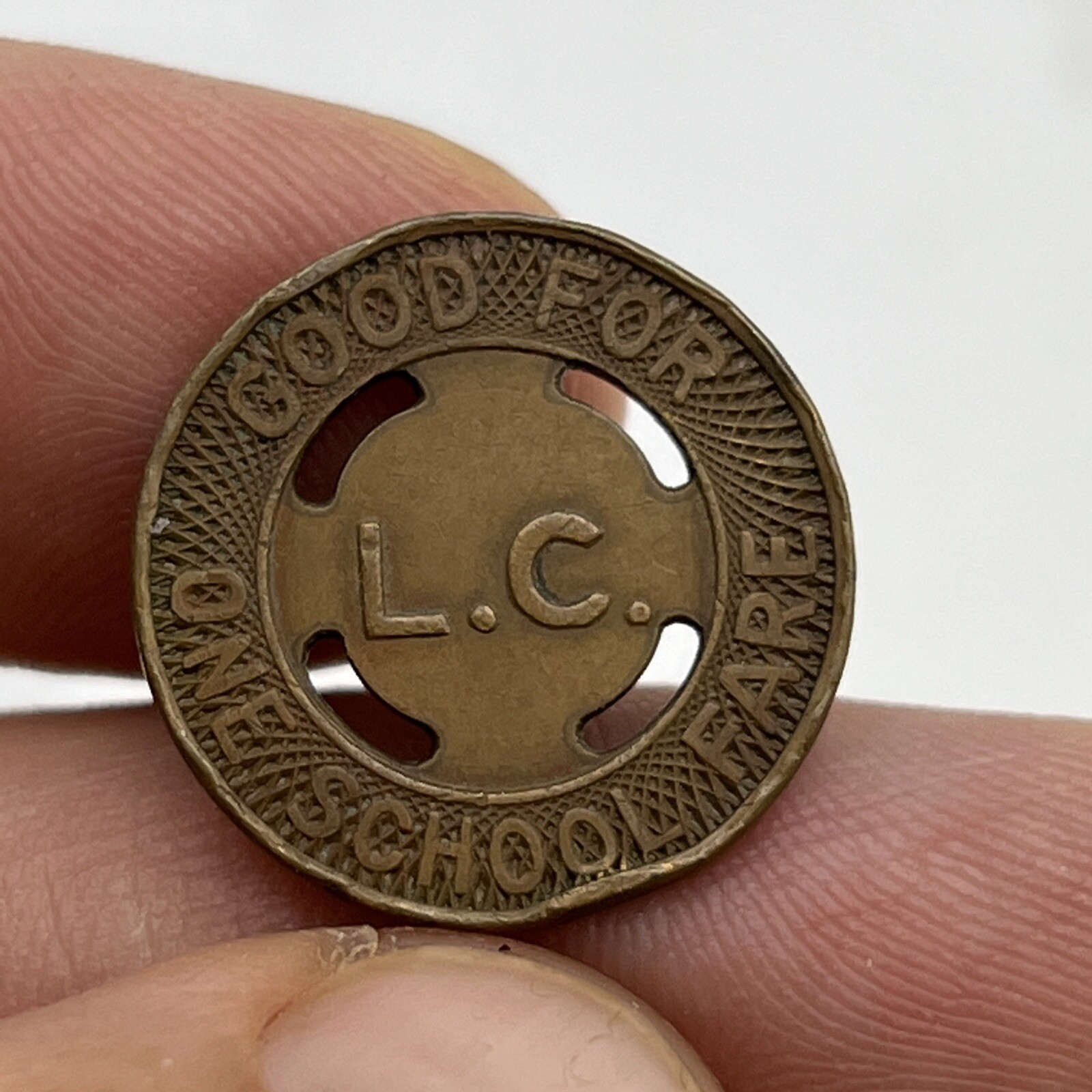 1949 LA CROSSE TRANSIT CO WISCONSIN ONE SCHOOL FARE Bus Transit Token ...