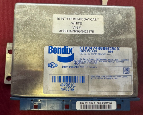 BENDIX NAVISTAR Brake Control Module (ABS) 4045851C1 0 486 109 104 | eBay