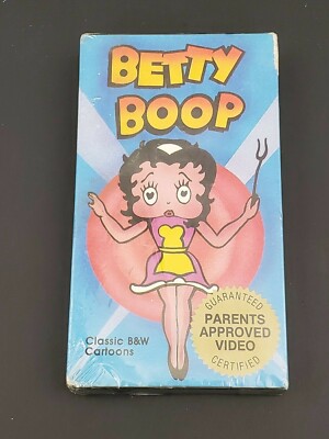 Betty Boop Classic B&W Cartoons VHS Parents Approved- 1986- 4 Cartoons ...