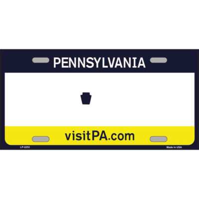Pennsylvania Novelty State Blank Metal License Plate Tag LP-2253 | eBay
