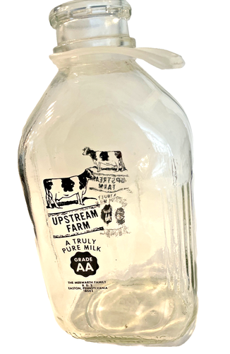 Upstream Farm Half Gallon Milk Bottle Merwarth Family Easton PA w ...