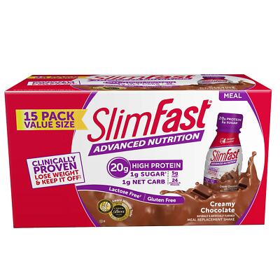 Slim Fast Advanced Nutrition Creamy Chocolate High Protein Shakes 11 oz ...