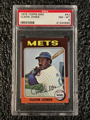 1975 Topps Mini #43 Cleon Jones PSA 8 | eBay