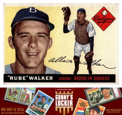 1955 Topps "Rube" Walker 108 Brooklyn Dodgers | eBay