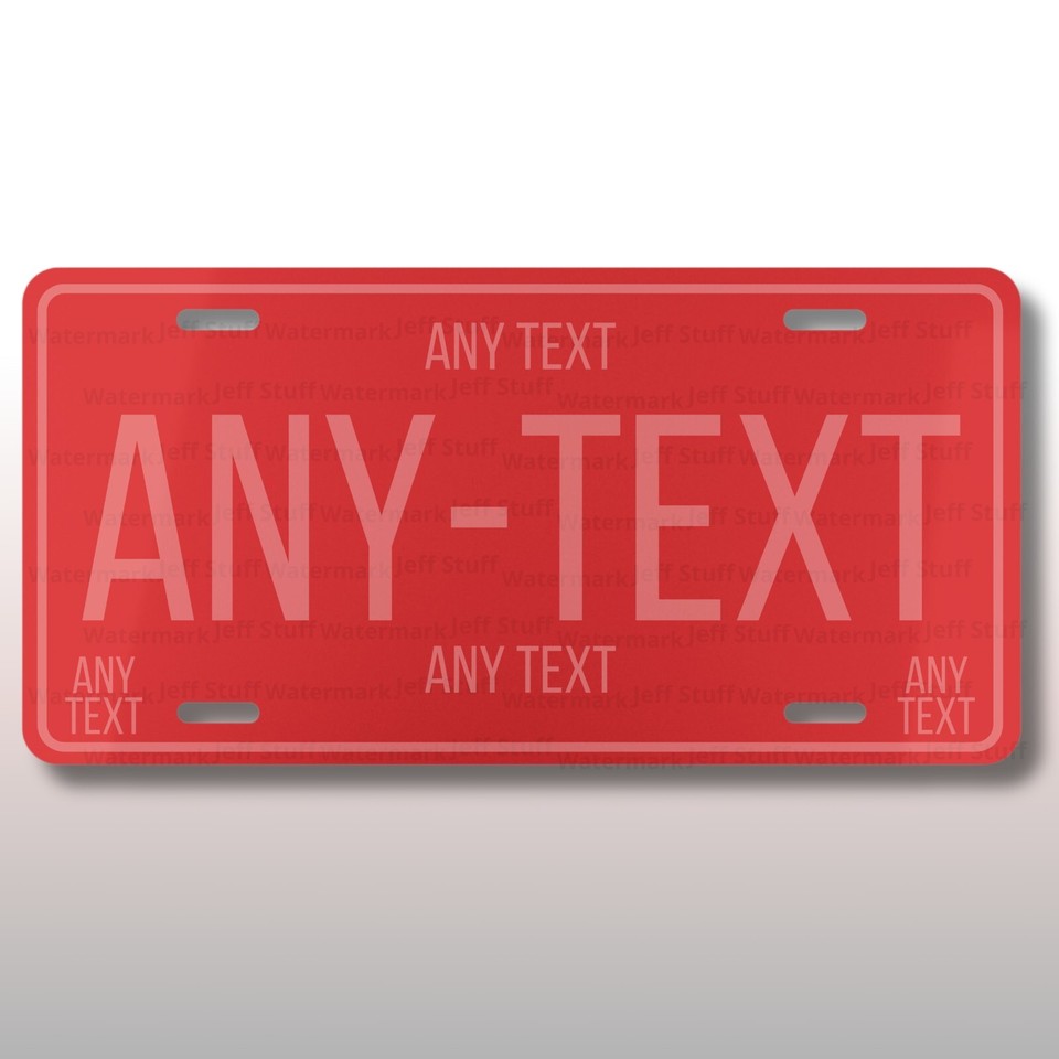 Personalized Custom Aluminum License Plate Any State & Text Multicolor ...