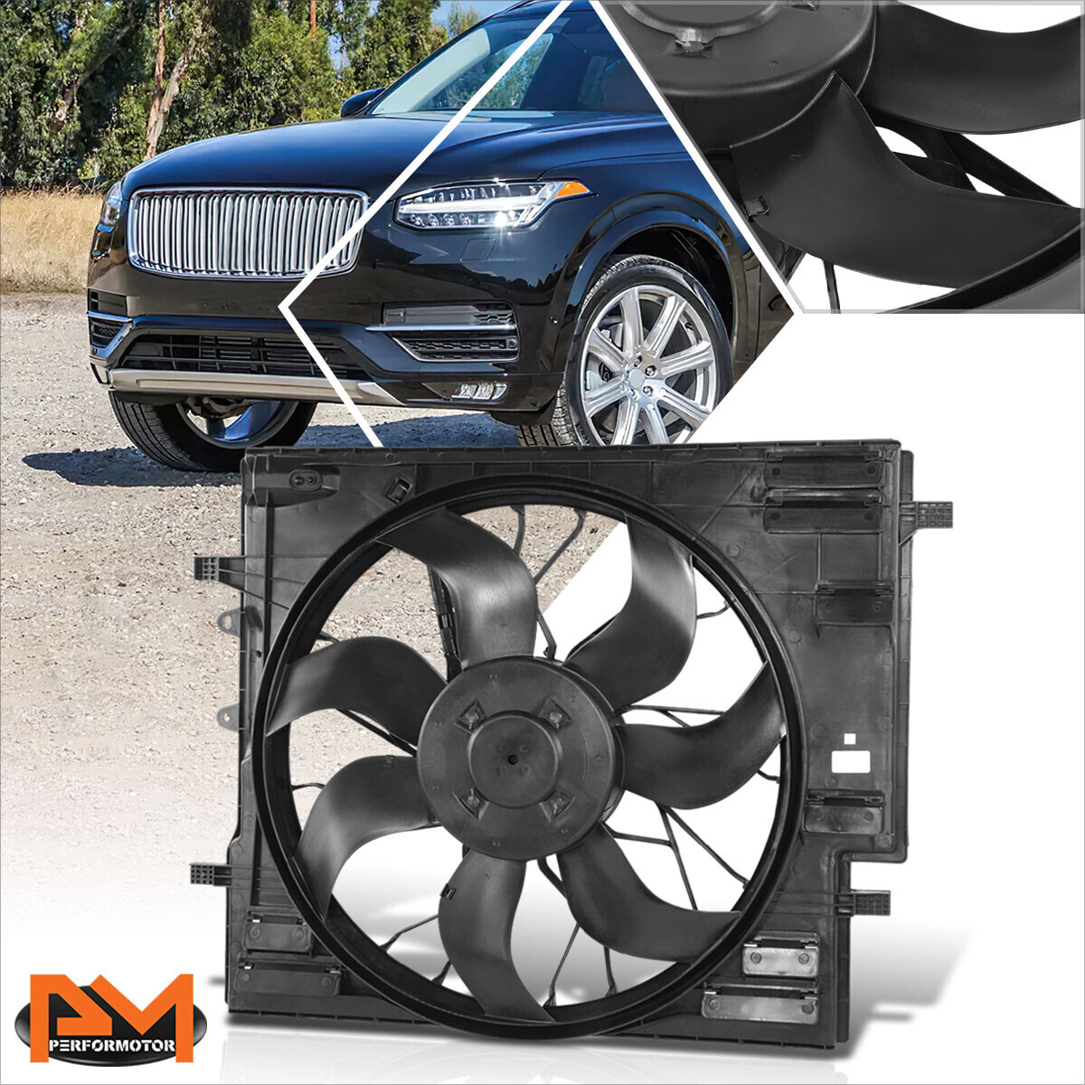 For 17-21 Volvo XC90/S90 T5 Factory Style Electric Radiator Cooling Fan ...