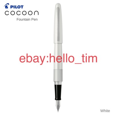Pilot Cocoon Fountain Pen White Stainless Medium Nib (Metropolitan) 496448 | eBay Australia