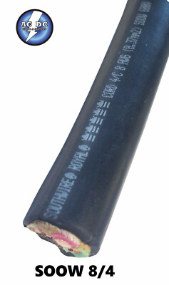 8/4 SOOW SO Cord 100 ft USA Portable Outdoor Indoor 600 V Flexible Wire ...