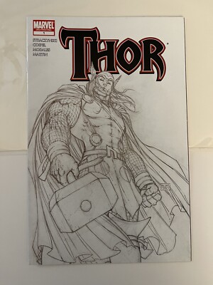 Thor #1 3rd Print Michael Turner B&W Sketch Variant | eBay