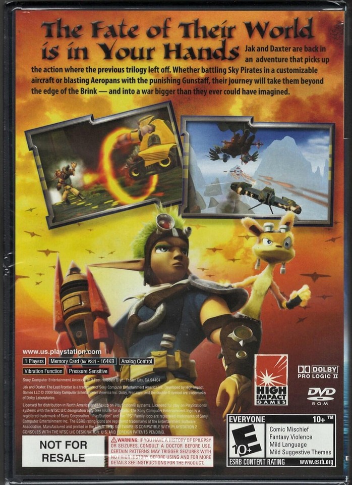 Jak And Daxter: Lost Frontier PS2 (Brand New Factory Sealed US Version ...