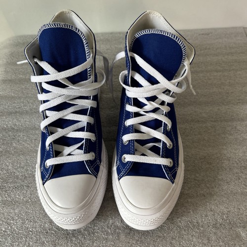 Converse All Star Chuck Taylor Blue High Tops M6.5 W8.5 Very Lightly ...