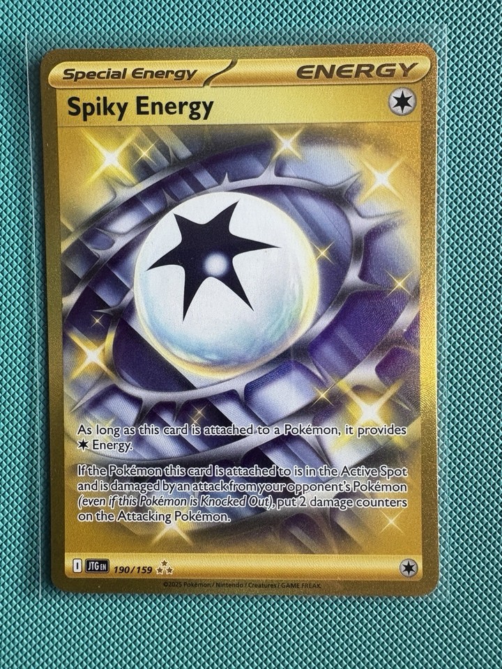 Pokémon TCG Spiky Energy Gold Secret Rare Card 190/159 SV Journey ...