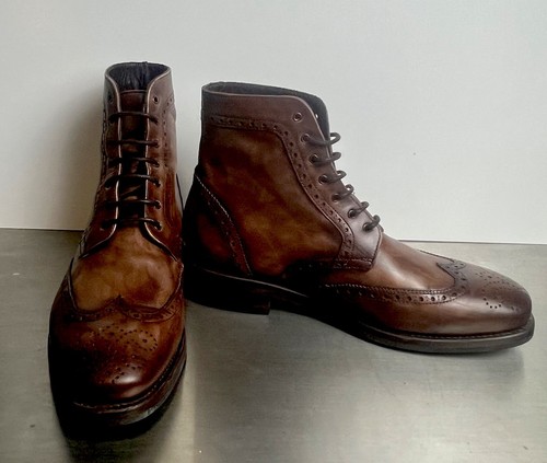 Thursday Boot Co Wingtip Lace-Up Boot Brown Color #77 Leather Mens Sz ...