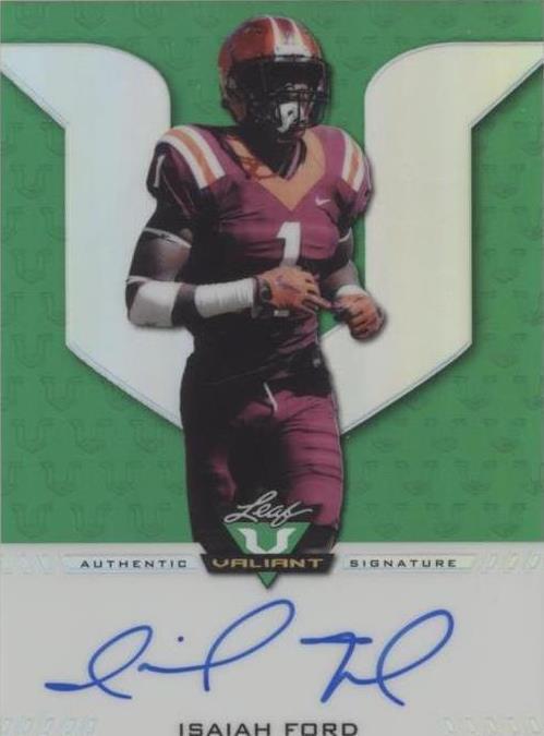 2017 Leaf Valiant - Isaiah Ford #BA-IF1 Green /50 (AU, RC) for sale ...