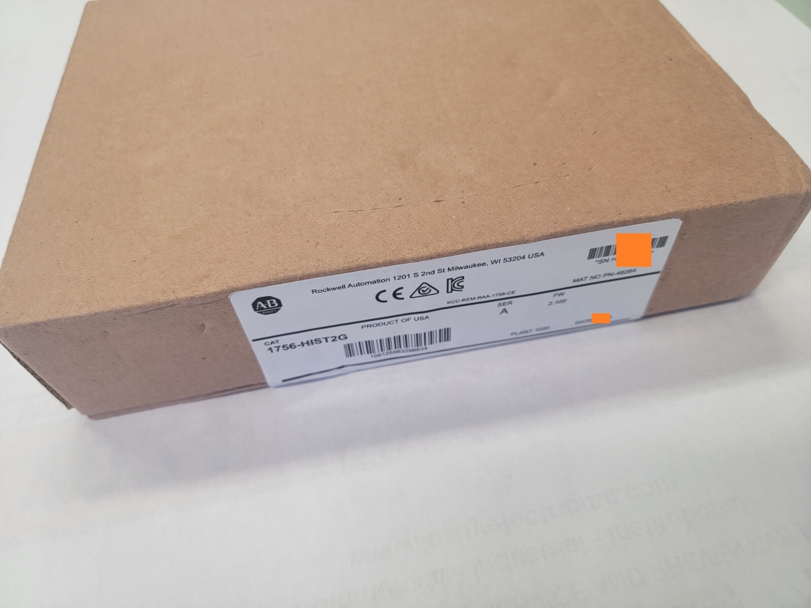 New Allen Bradley 1756-HIST2G /A ControlLogix Historian ME Module ...