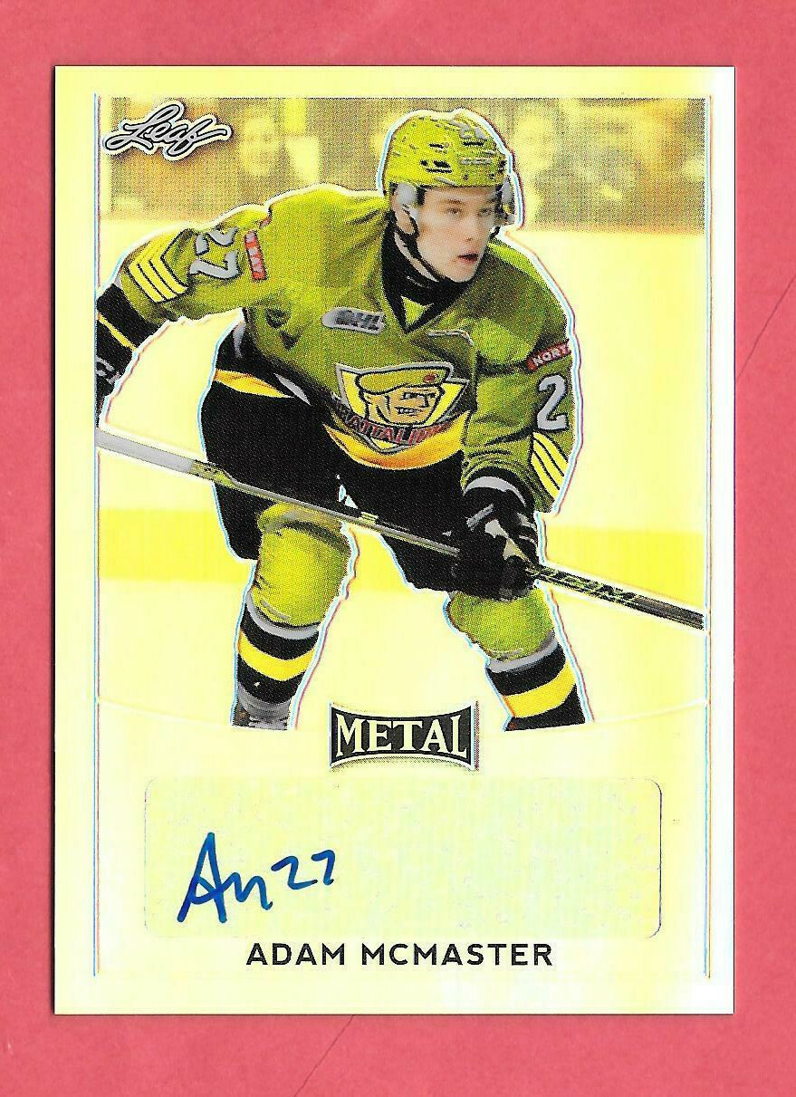 2016-17 Adam McMaster Leaf Metal Rookie Silver Auto - Battalion | eBay