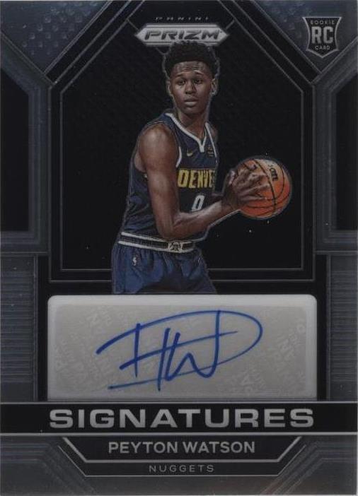 2022-23 Panini Prizm - Rookie Signatures Peyton Watson #RSI-PWS (AU, RC ...