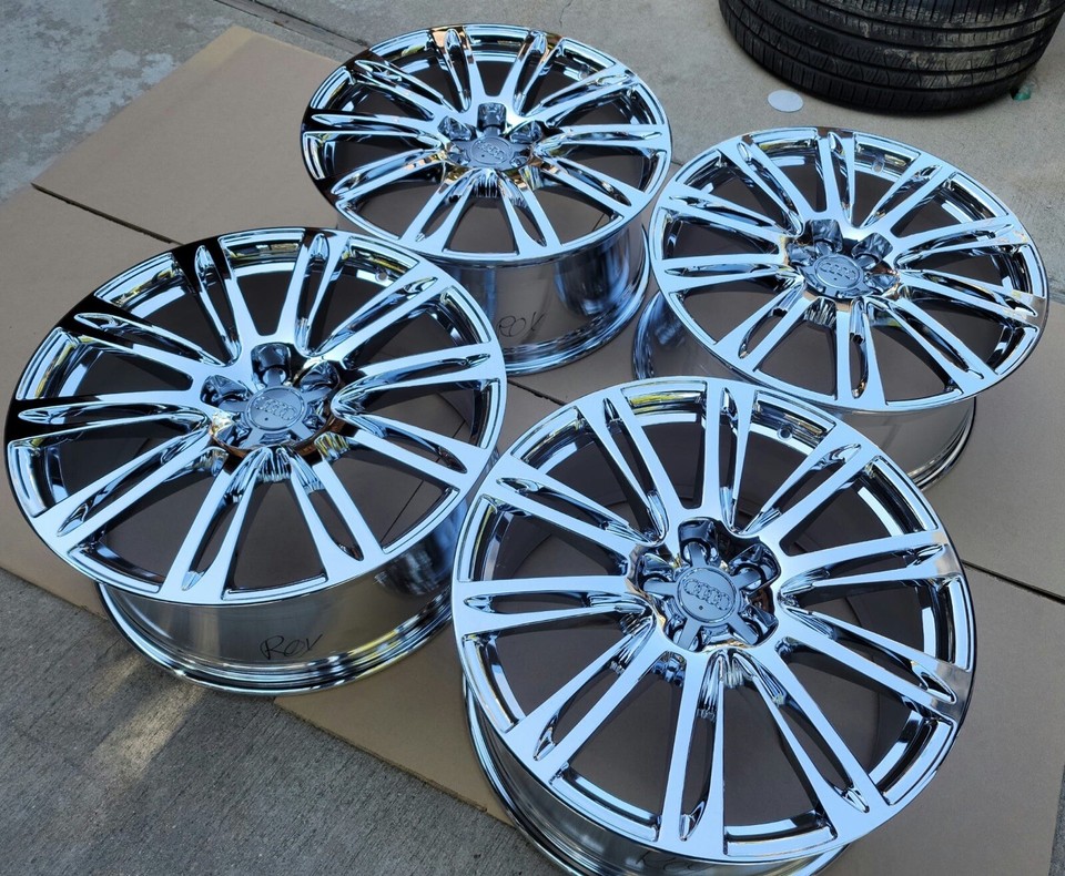 20" NEW CHROME OEM ORIGINAL AUDI A8 S8 A8L S8L A7 SUPER LIGHT FORGED ...