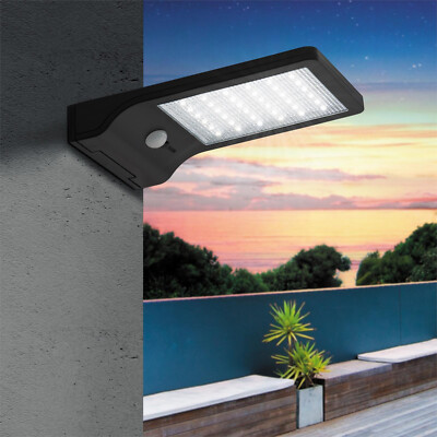 Arlec Black Ritter Sensor Solar Wall Light Up to 400 Lumen Motion ...