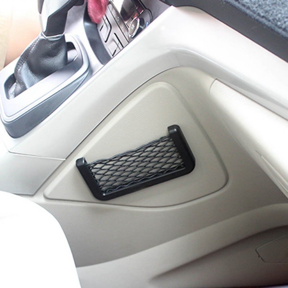 2x Car Interior Body Edge Elastic Net Storage Phone Holder Accessories ...