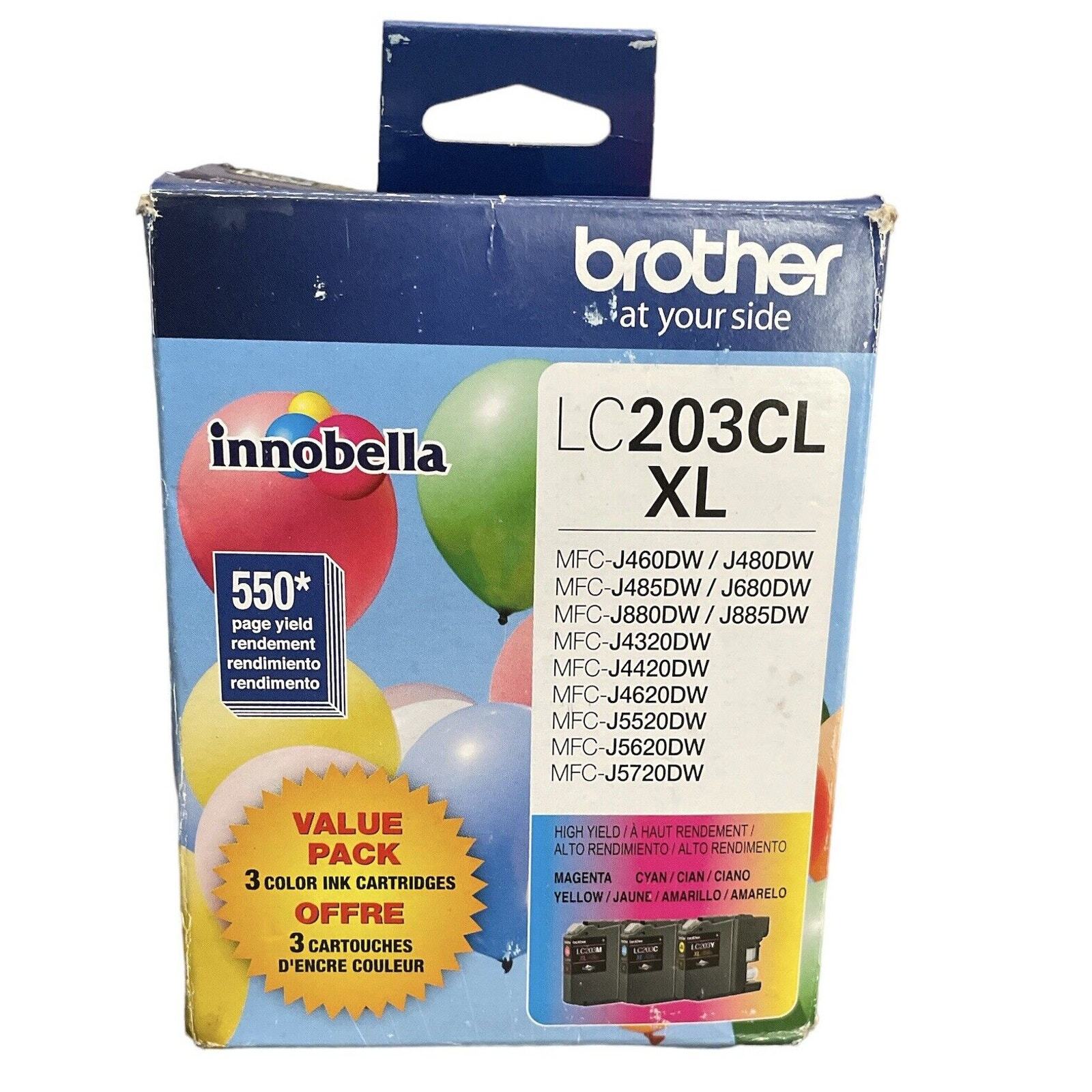 Brother LC203CL XL High Yield CYM Ink Combo 3 Pack - Sealed Cartridges ...