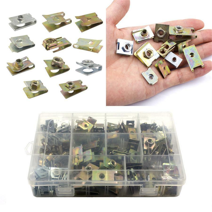 150 x Metal U-Type Clips Car Body Panel Fender Bumper Leaf Board Fixed ...