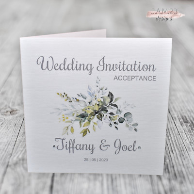 Personalised Wedding Acceptance / Regret Card | eBay UK
