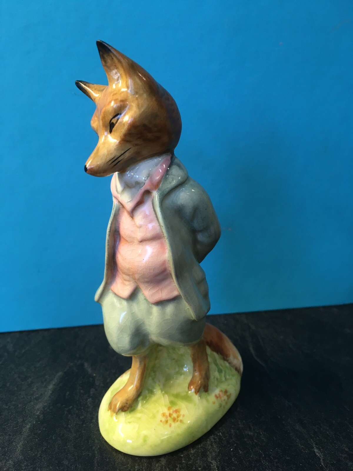 Beswick BEATRIX POTTER Figure - FOXY WHISKERED GENTLEMAN - Gold back ...
