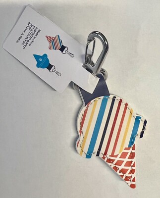 ALDI Gear 2024 Quarter Holder Keeper Keychain Striped ice cream cone ...