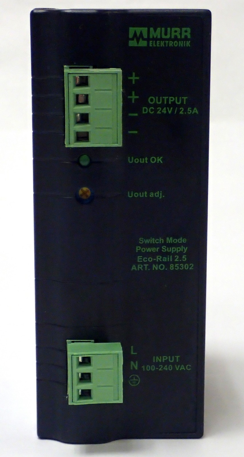 MURR 85302 ECO-RAIL SWITCH MODE POWER SUPPLY 1 PHASE IN 90-264 VAC OUT ...