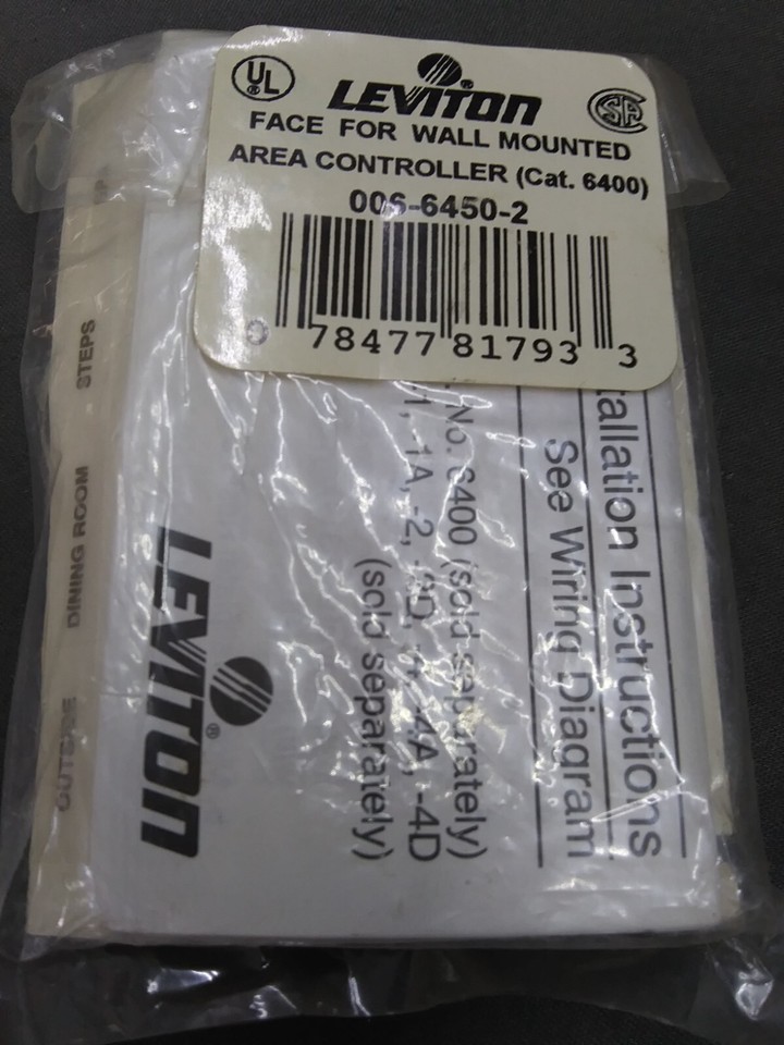 Leviton Face for Wall Mounted Area Controller (6400) Model 6450-2 ...