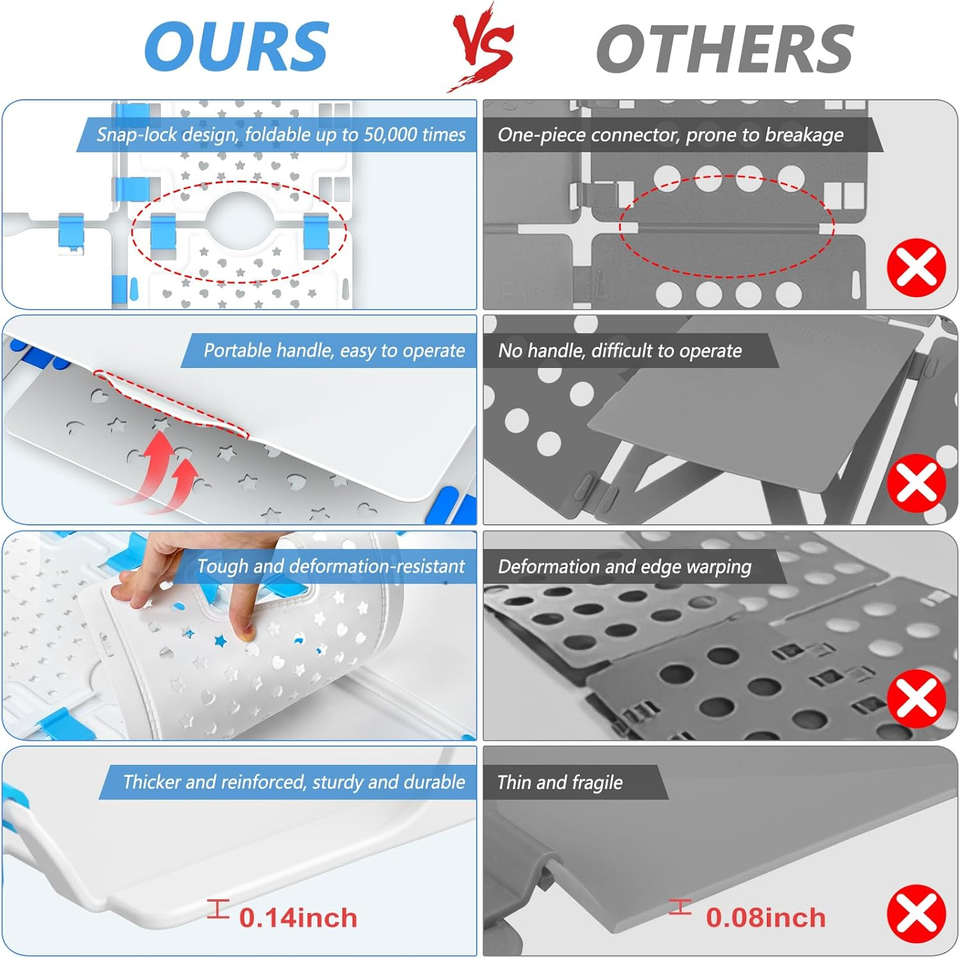 BoxLegend Shirt Folding Board Easy to Fold Clothes Folding Board ...