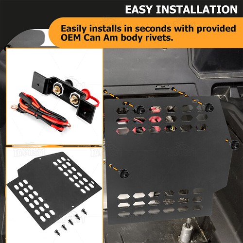 Battery Cover Plate + Battery Jump Post Kit For Can Am Maverick X3 Max ...