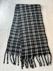 STEVE MADDEN Scarf Women's Cosy Soft Oversized Fringed Black & Cream ...