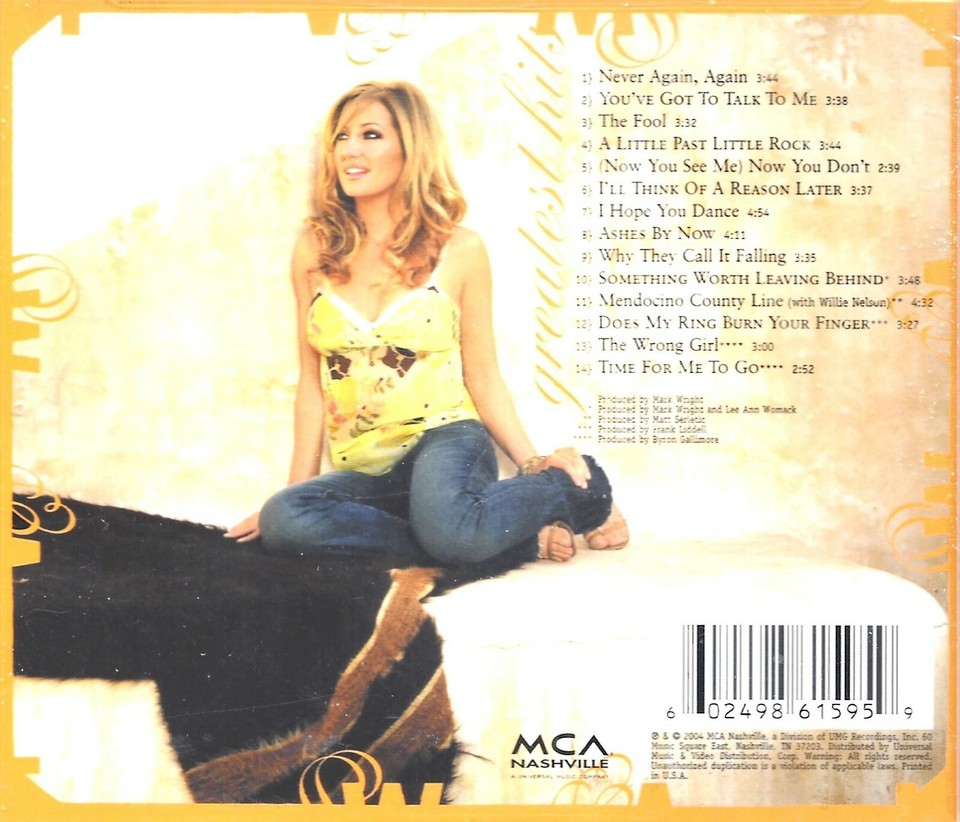 Greatest Hits by Lee Ann Womack (CD, Aug-2004, MCA Nashville , **NEW ...