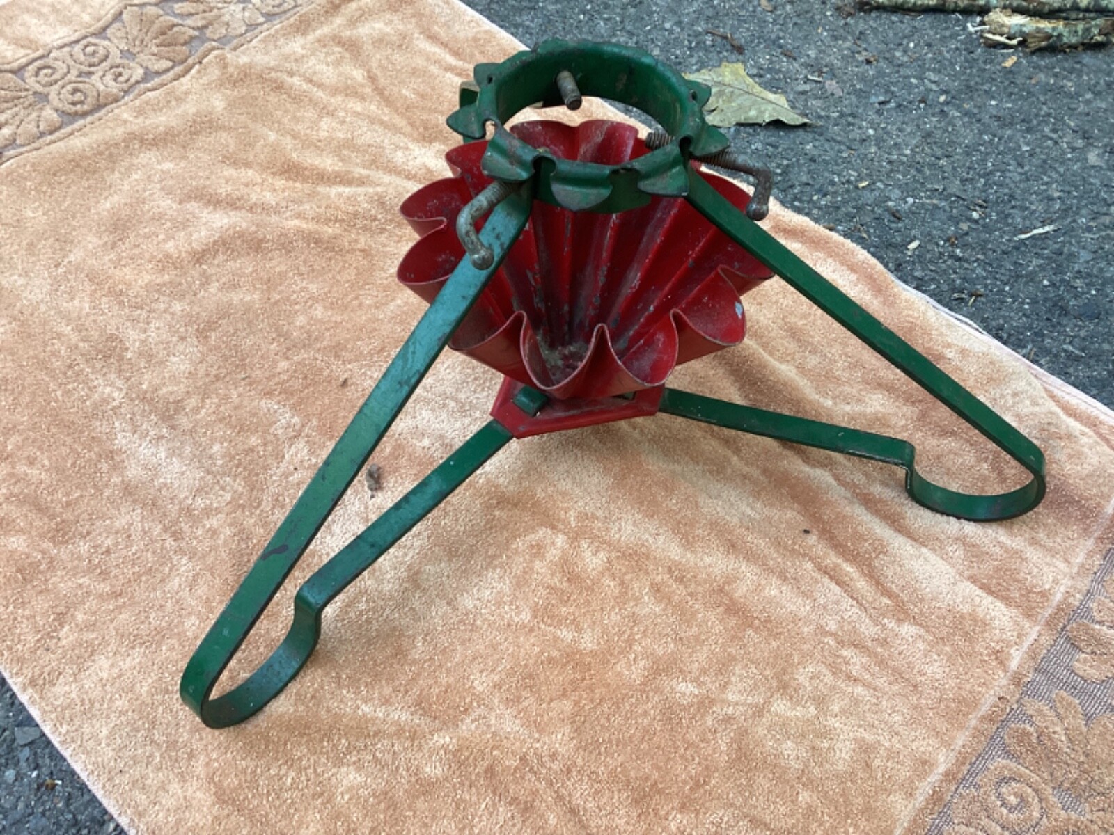 Antique Vintage Metal Christmas Tree Stand Free Shipping | eBay