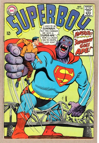 SUPERBOY #142 Fn+ DC ape cvr Red K Beppo the Super-Monkey Lana Lang ...