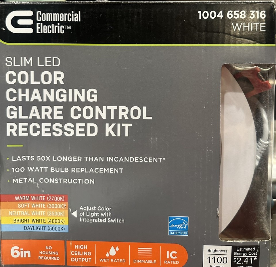 🔥Commercial Electric 6in Slim LED Power Junction Box | eBay