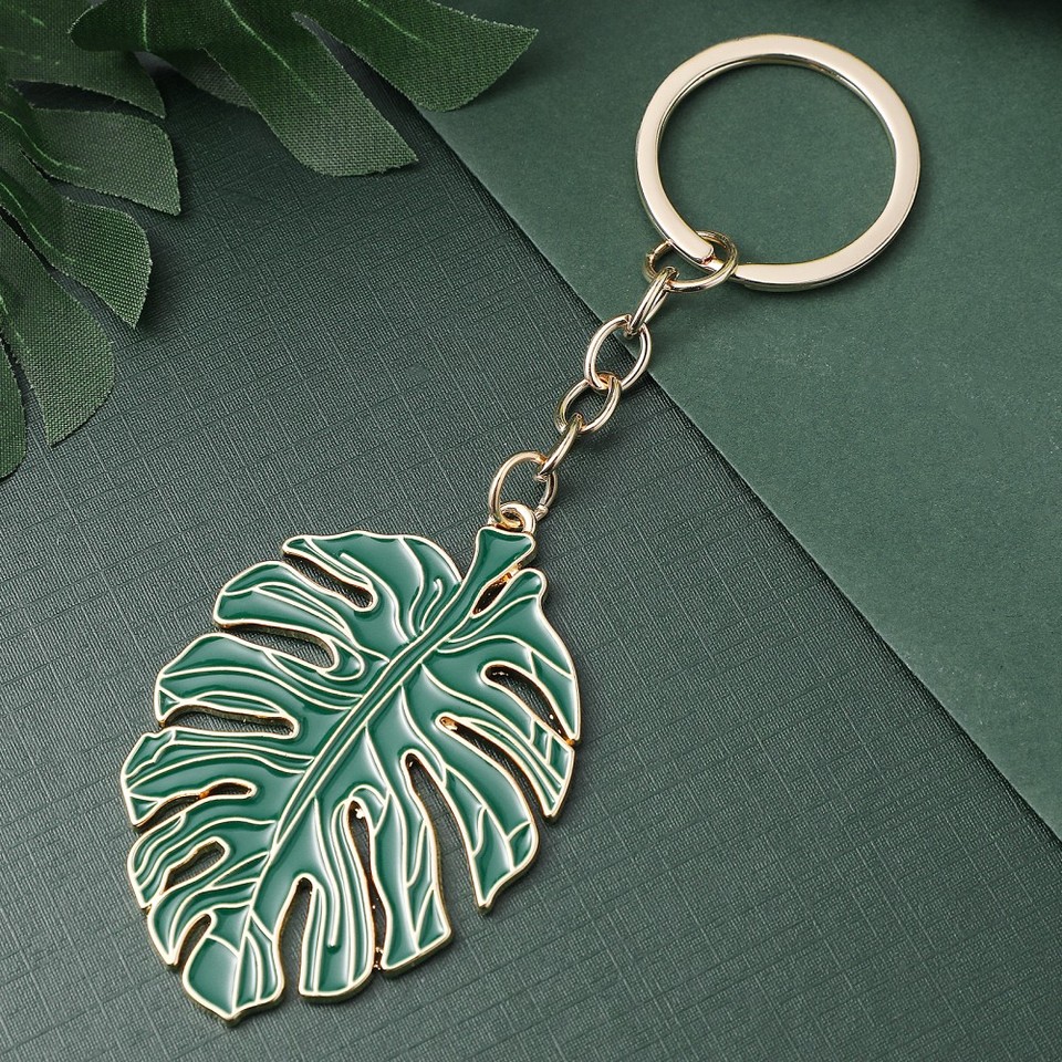 Cute Home Keychain Ocean Beach Keychains Hawaii Palm Leaf Keyring ...