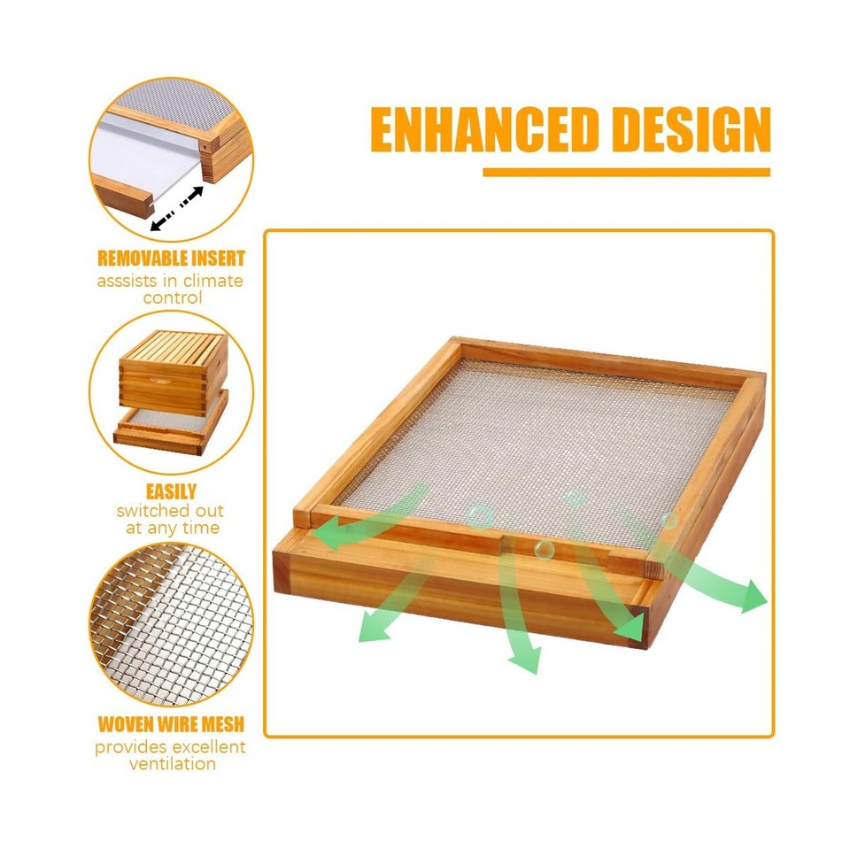 MayBee 10 Frame Screened Bottom Board Beehive Dipped in 100% Beeswax ...