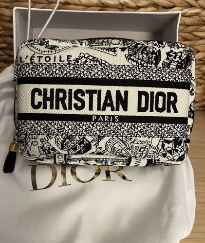NWT Christian Dior De Paris Canvas Embroidered Cosmetic Bag VIP (GWP ...