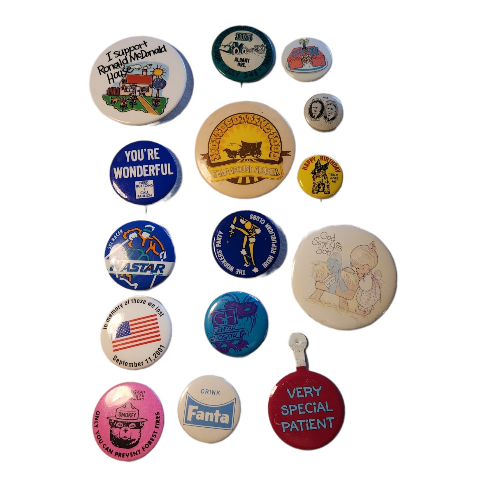 Vintage Pin-back Buttons Lot of 15 | eBay