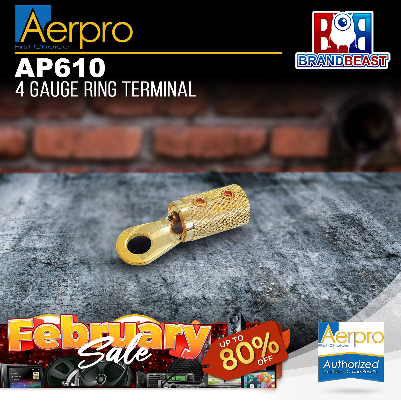 Aerpro AP610 4 Gauge Ring Terminal Screw Type | eBay