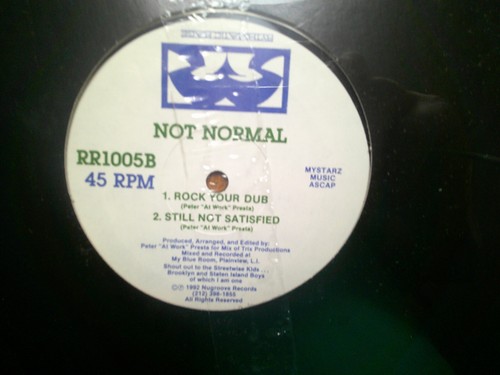 Scellé RR 12 " Simple 45 RPM Record / Non Normal / Rock Your Dub ...