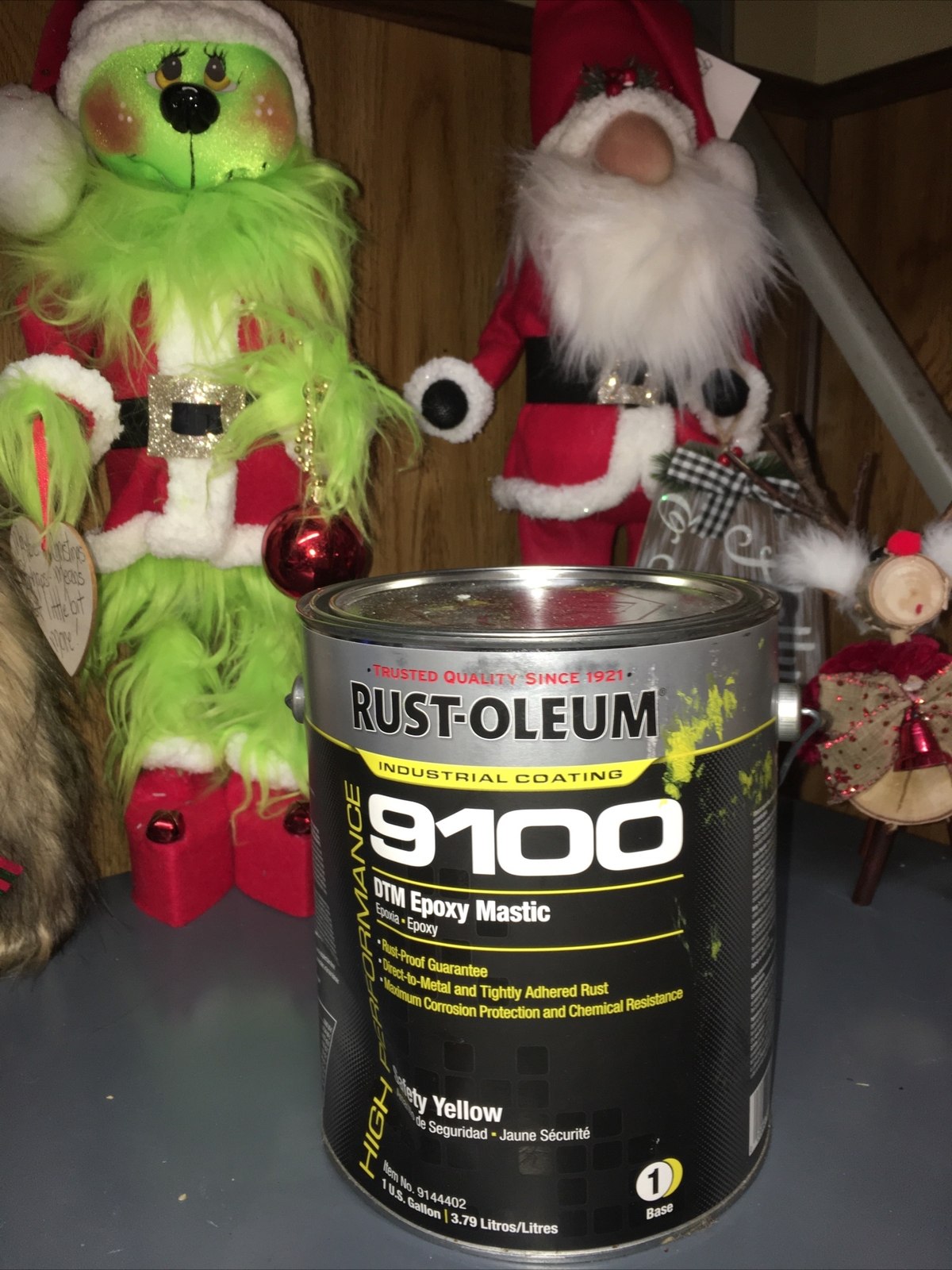 RUST-OLEUM 9100 SAFETY YELLOW (9144402, 6H386) DTM EPOXY MASTIC. 1 GAL ...
