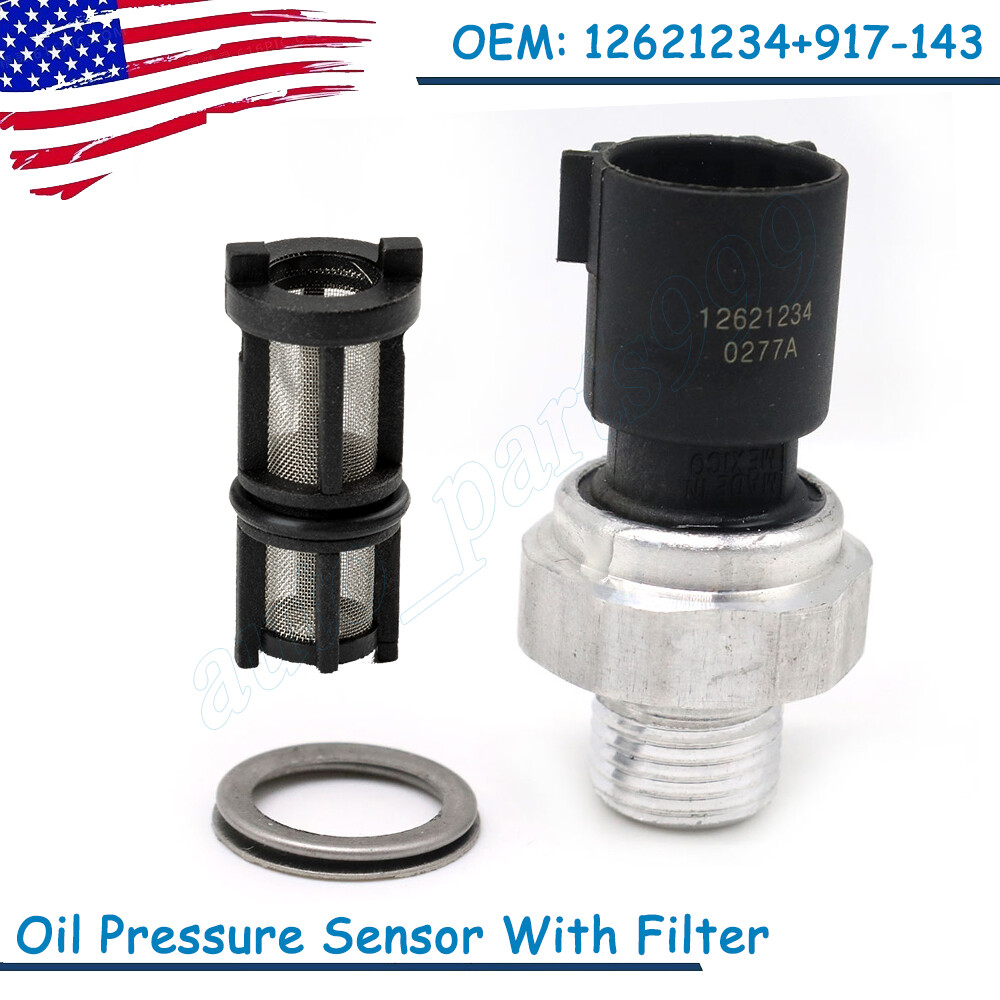 12673134 Oil Pressure Sensor Fits 09-17 Chevrolet Silverado With Filter ...