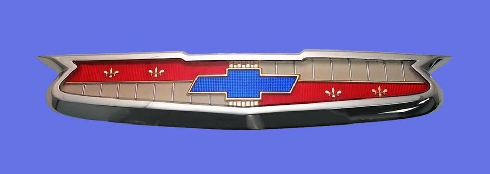 55 Chevy Hood Emblem & Bezel Danchuk Brand 1955 Chevrolet New | eBay
