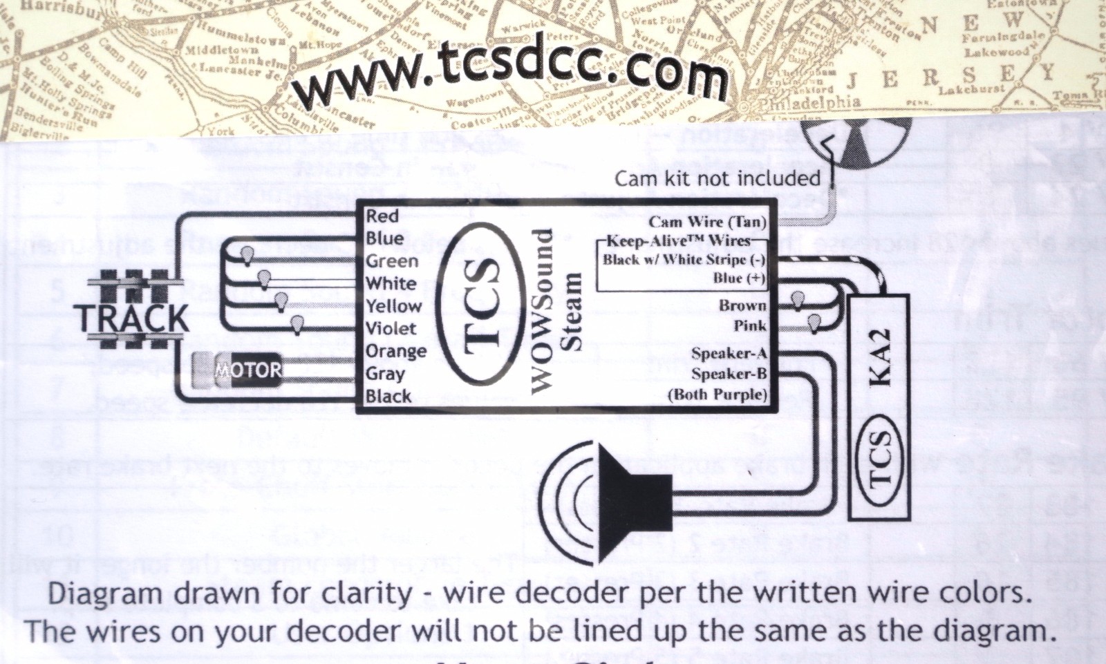 DCC TCS WOW101-KA Steam Sound Decoder with Keep Alive HO Scale, Version ...