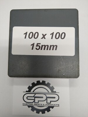 Square Metal Plate 15mm Thick Mild Steel 100mm x 100mm Laser cut | eBay UK