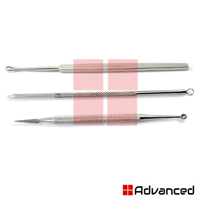 3Pcs Facial Care Tools Comedone Extractor Blackhead Remover Ear Loop ...